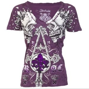 Affliction | Tops | Archaic By Affliction Womens Tshirt Tall Tale Biker ...